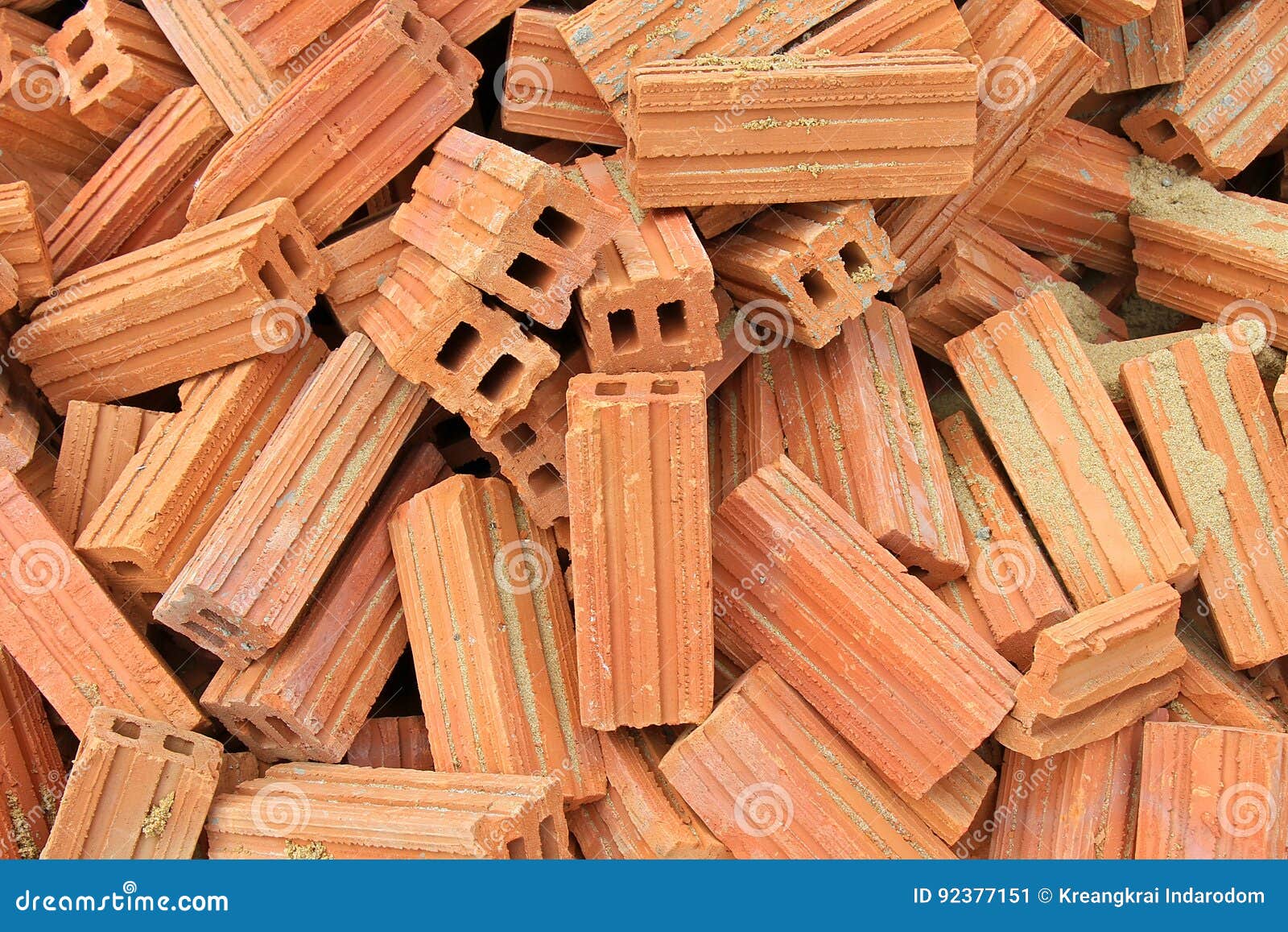 Brick, Construction Materials. Stock Image - Image of block, heap: 92377151