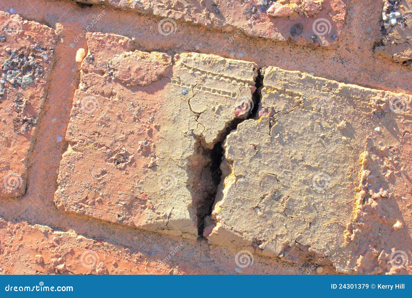 Brick crack stock image. Image of material, dirty, construction - 24301379