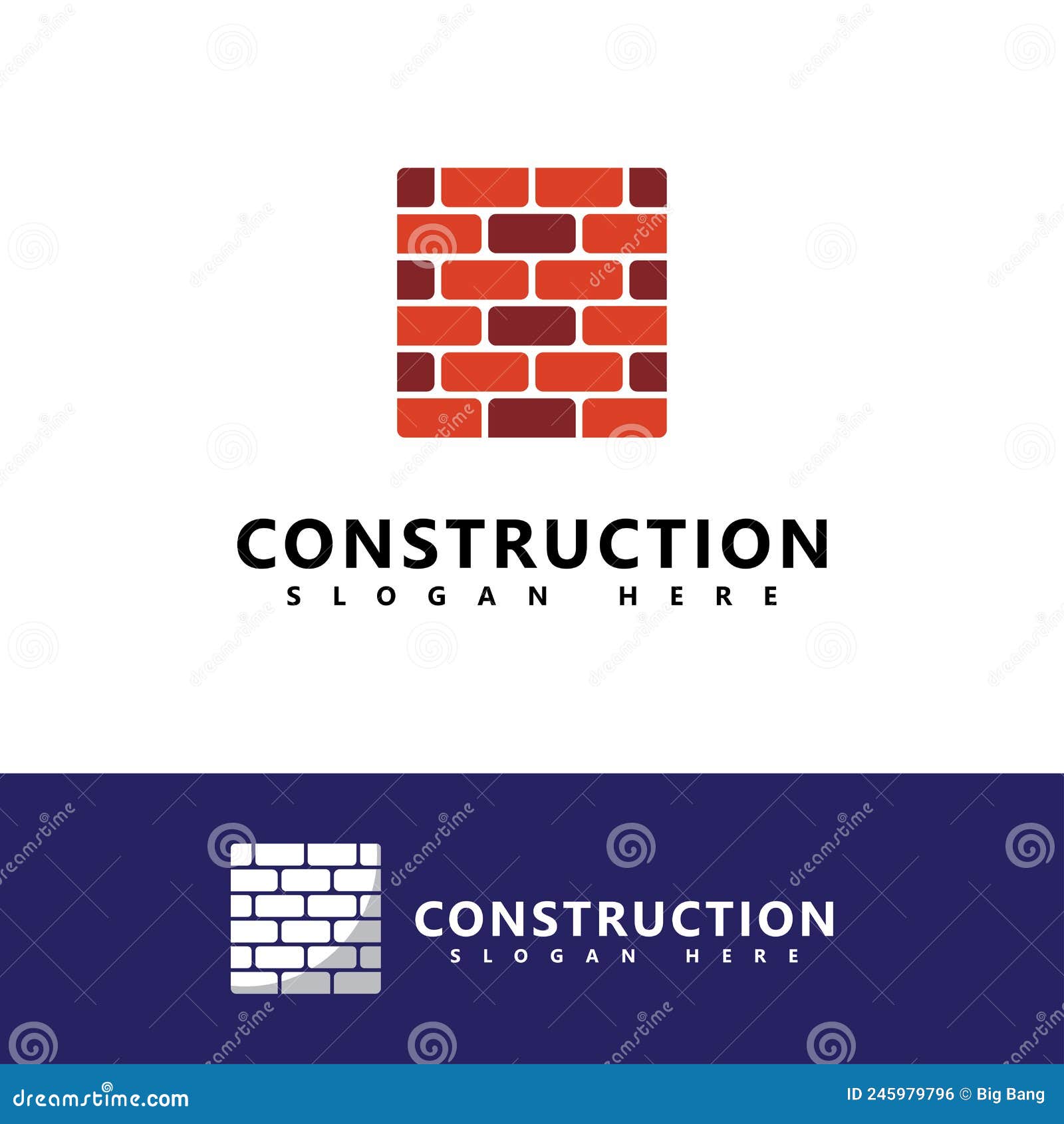 Brick Creative Logo Design Concepts Stock Vector - Illustration of ...