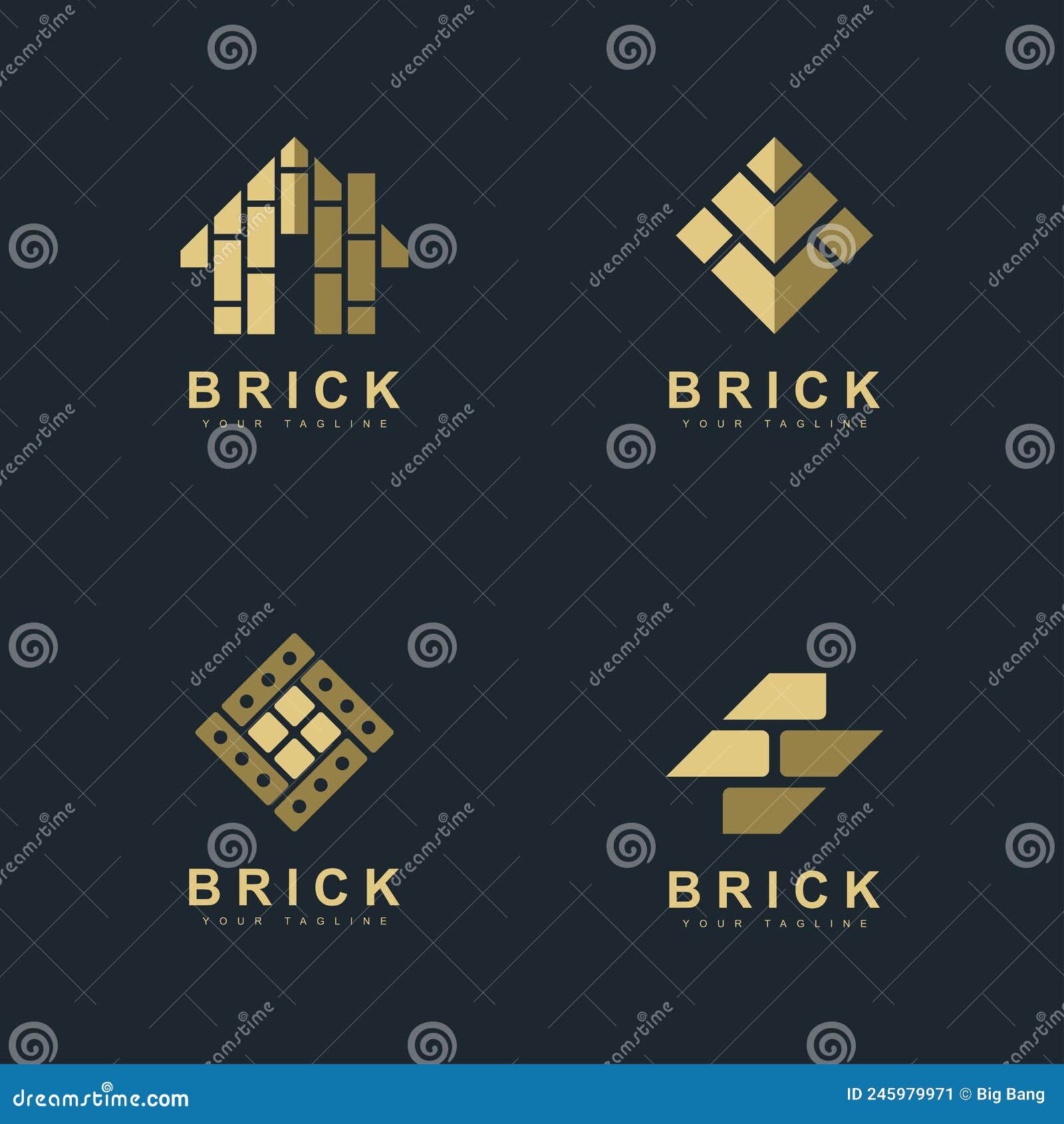 Brick Creative Logo Design Concepts Stock Vector - Illustration of ...