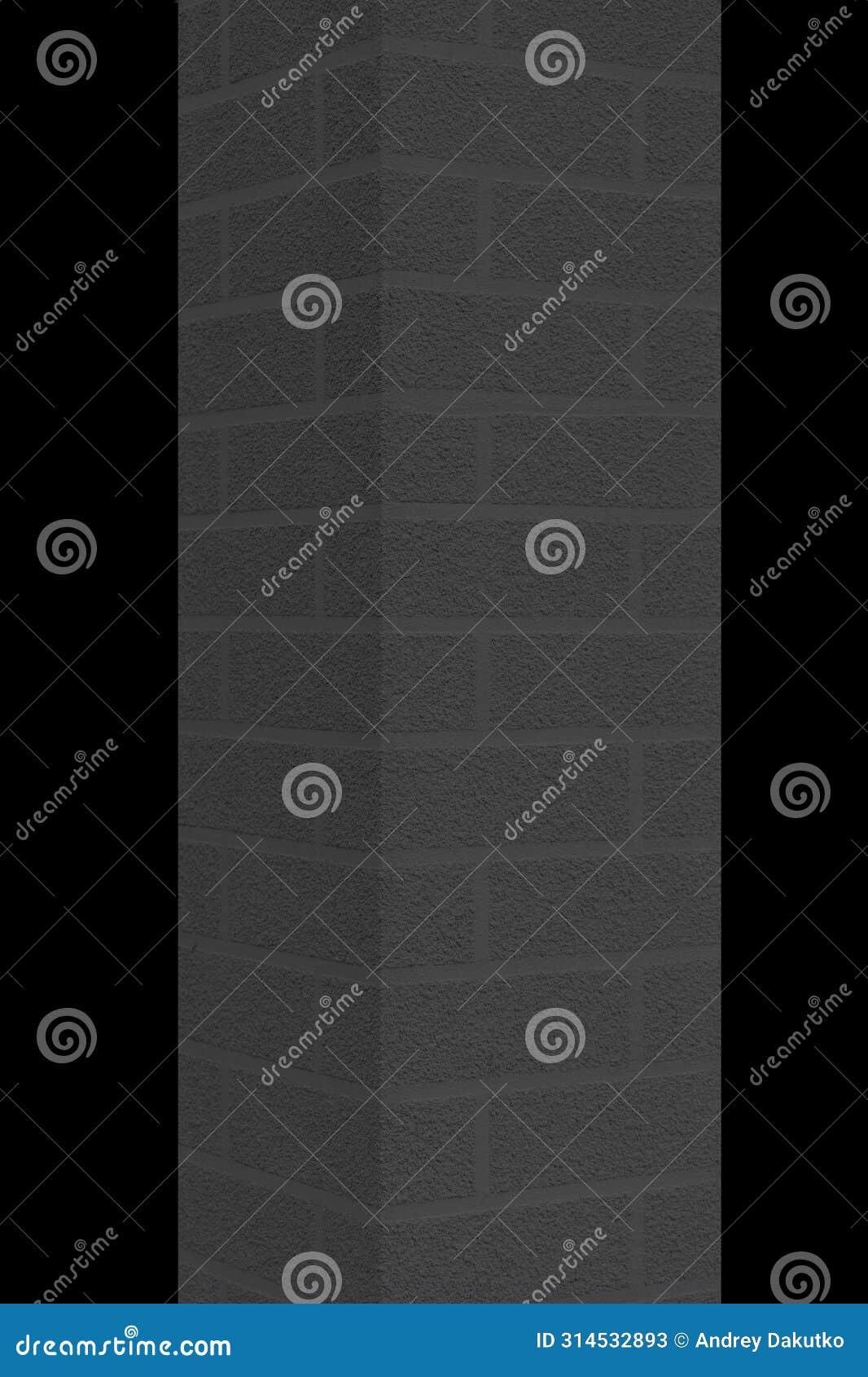 Brick Dark Grey Column Angle Architecture Abstract Pattern Detail ...