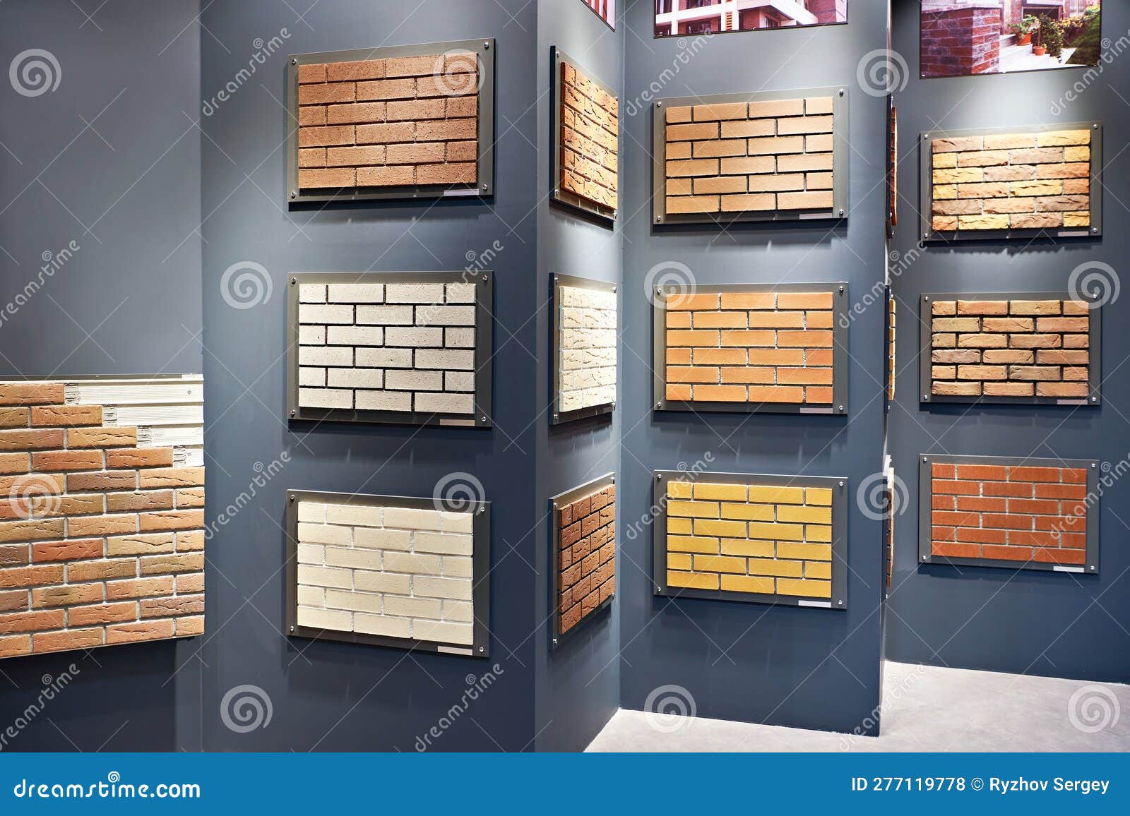 Bricks and Decorative Wall Panels on Construction Store Stock Photo ...