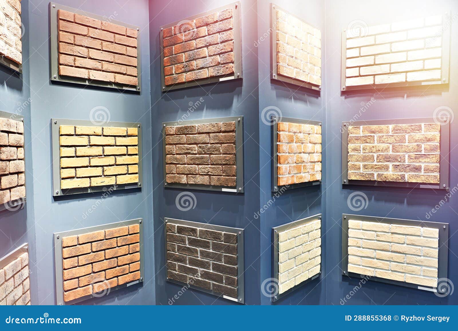 Brick Decorative Wall Panels Stock Photo - Image of exhibition ...