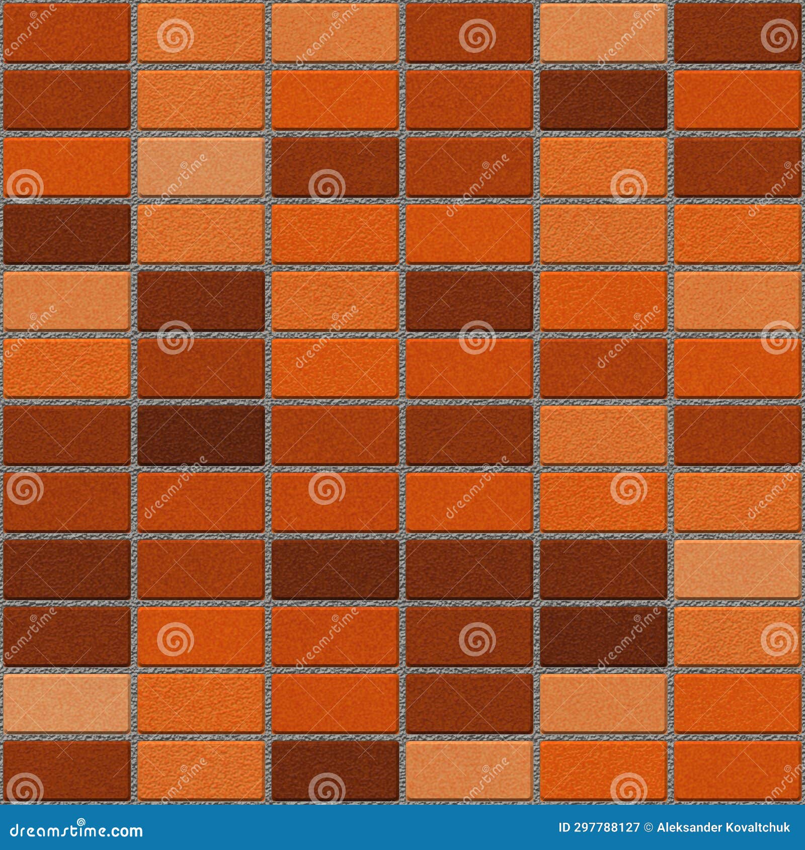 Brick Drawing. Colorful Brick Wall Seamless Background- Texture Pattern ...