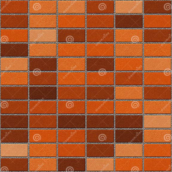 Brick Drawing. Colorful Brick Wall Seamless Background- Texture Pattern ...