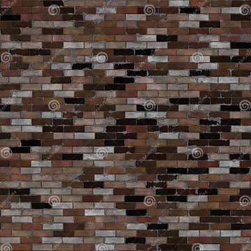 Brick Drawing. Colorful Brick Wall Seamless Background- Texture Pattern ...