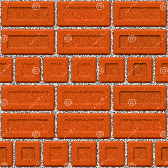 Brick Drawing. Seamless Red Brick Wall Background - Texture Pattern for ...