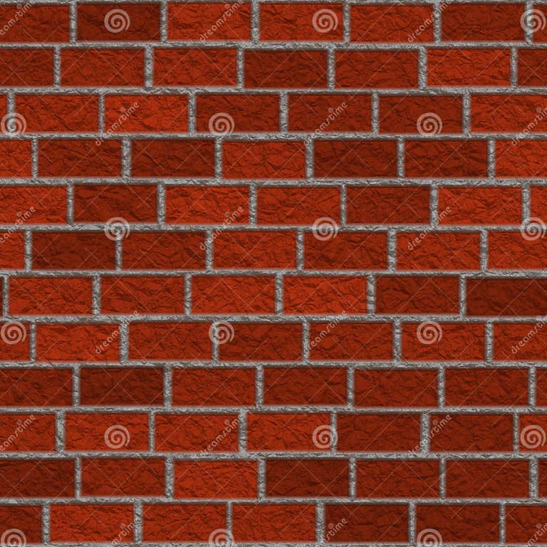 Brick Drawing. Seamless Red Brick Wall Background - Texture Pattern for ...