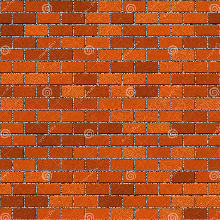 Brick Drawing. Seamless Red Brick Wall Background - Texture Pattern for ...