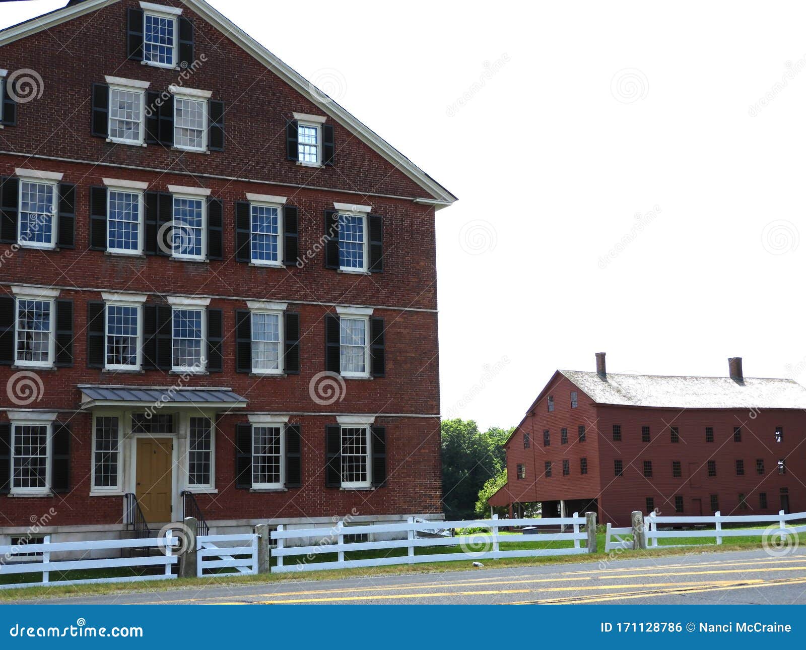 Hancock Shaker Village Brick Dwelling and Machine Shop Stock Photo ...