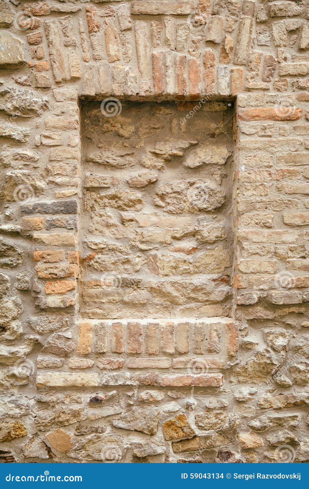 Brick-encased Window stock photo. Image of stonework - 59043134