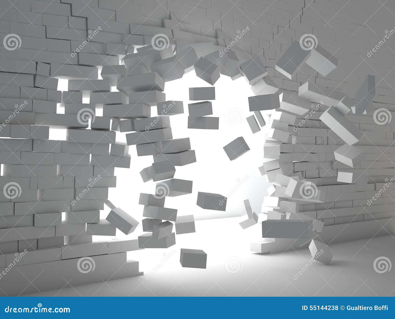 Brick explosion stock illustration. Illustration of open - 55144238
