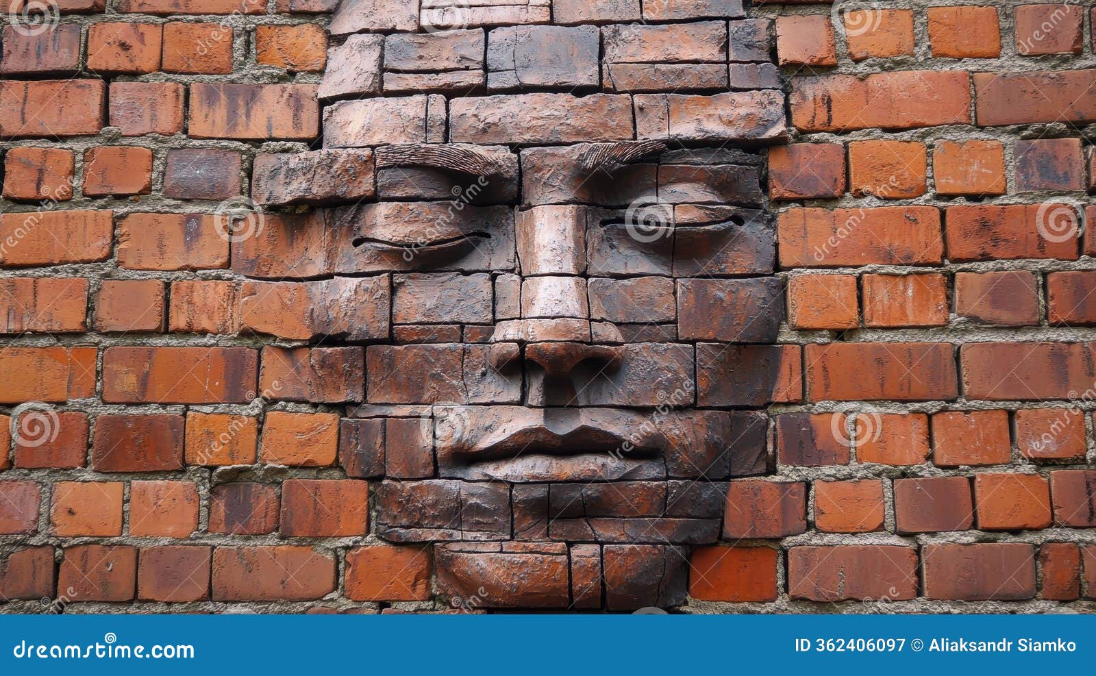 A Brick Face is Shown on a Wall Stock Illustration - Illustration of ...