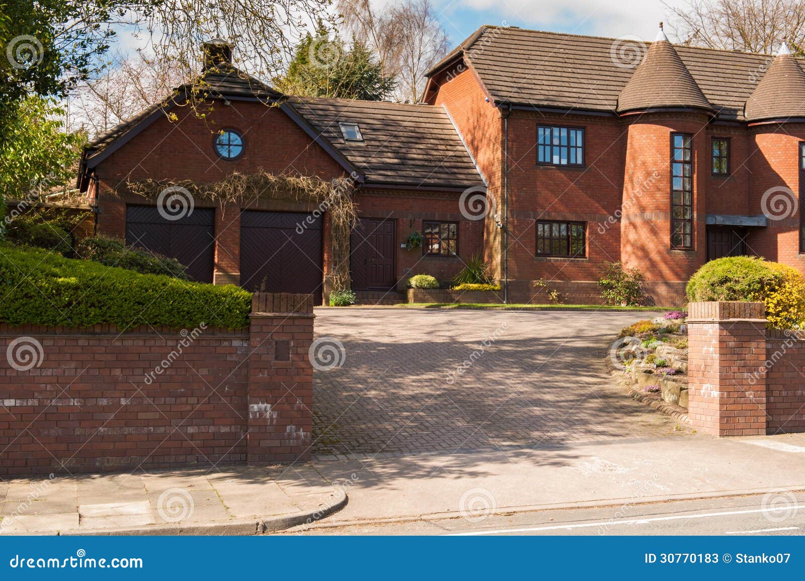 Brick family house stock image. Image of close, bricked - 30770183