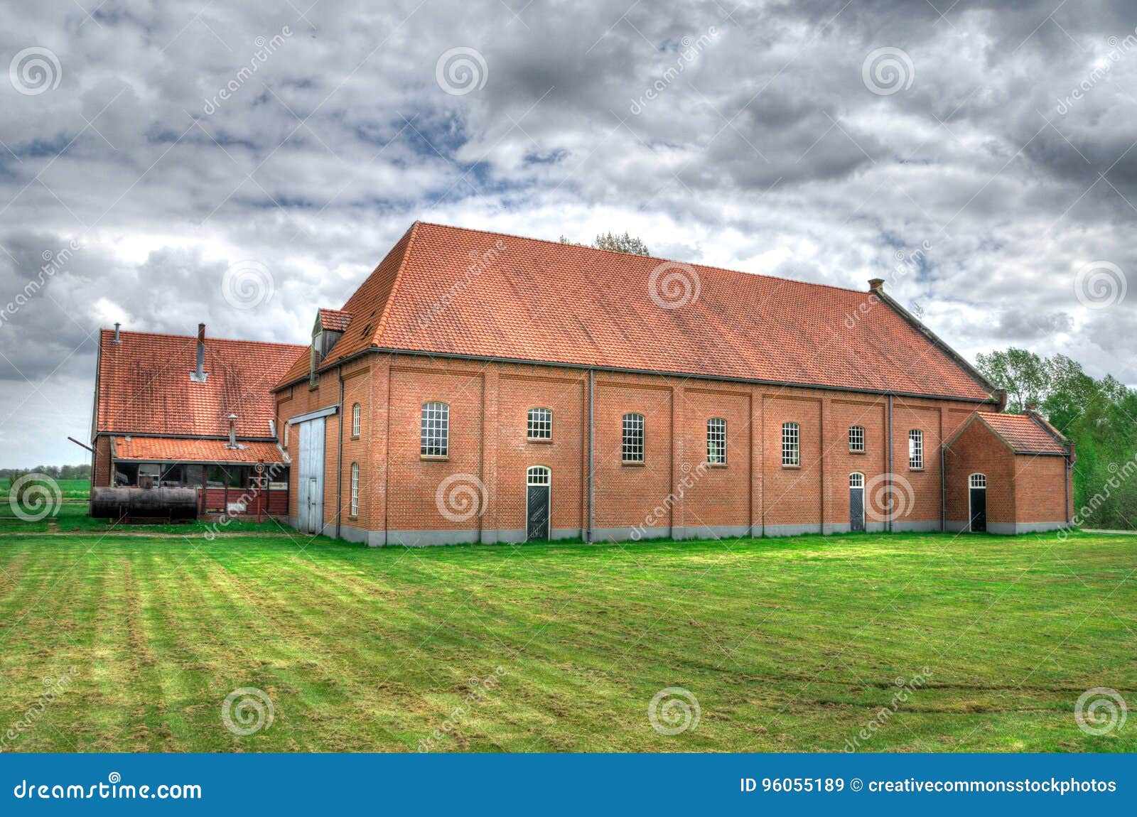Brick Farmhouse In Field Picture. Image: 96055189