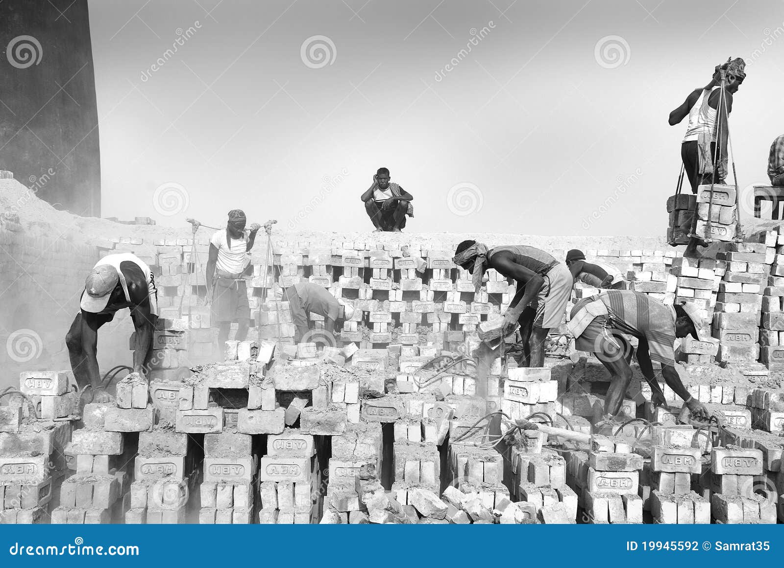 Brick Field Labour in India Editorial Photography - Image of poisonous ...