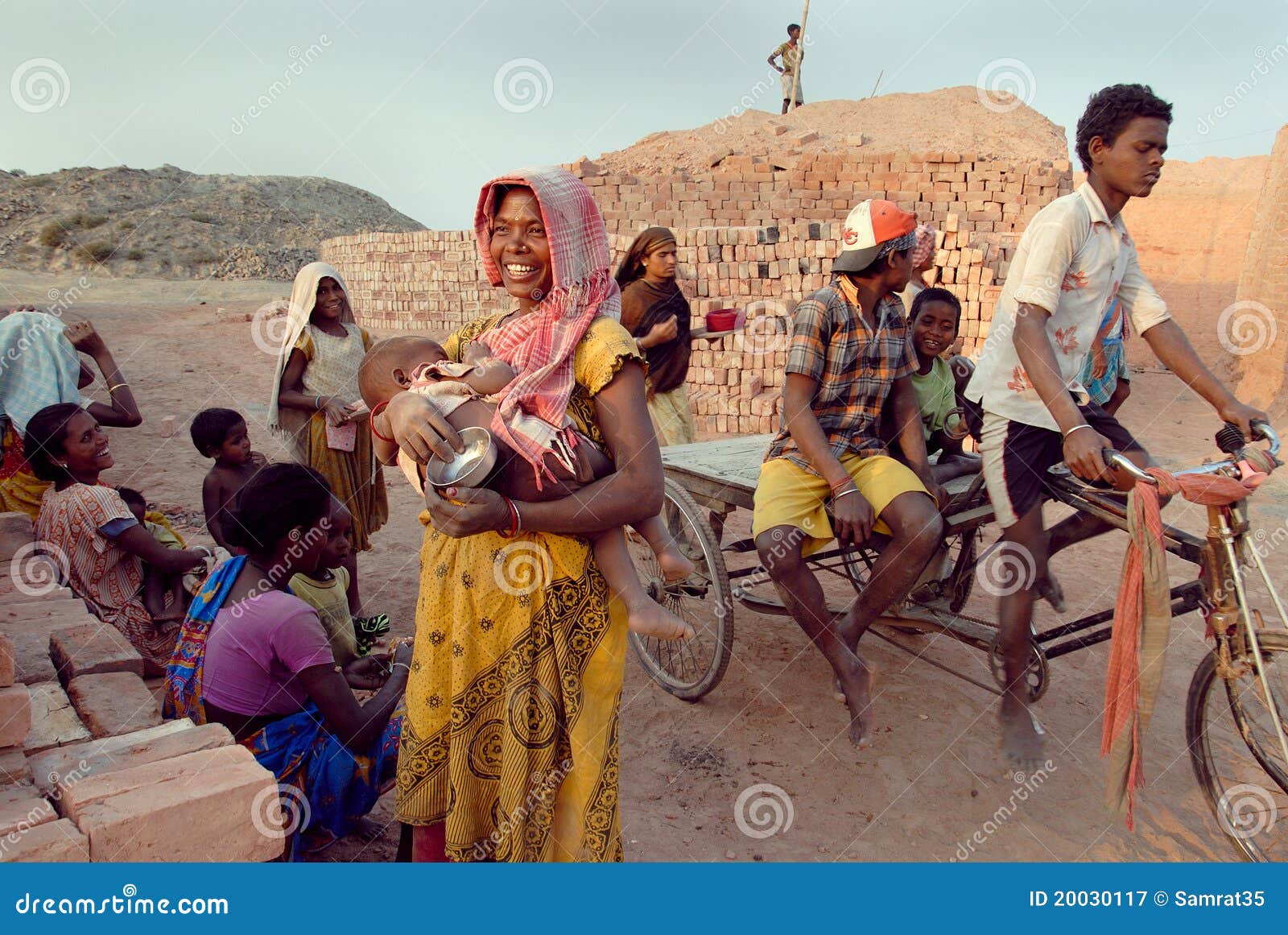 Brick Field Labour in India Editorial Photography - Image of field ...