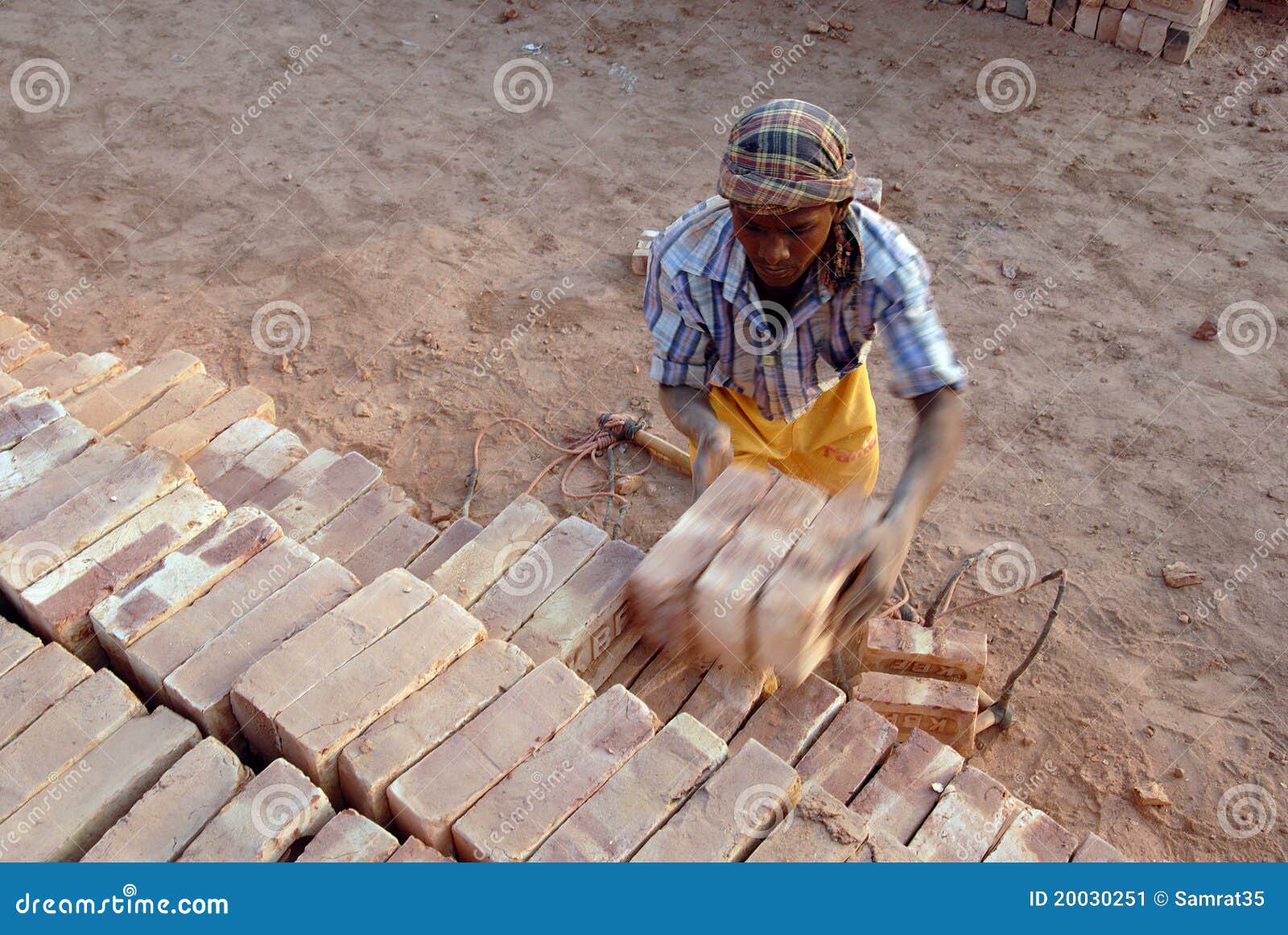 Brick Field Labour in India Editorial Photo - Image of worker, outdoor ...