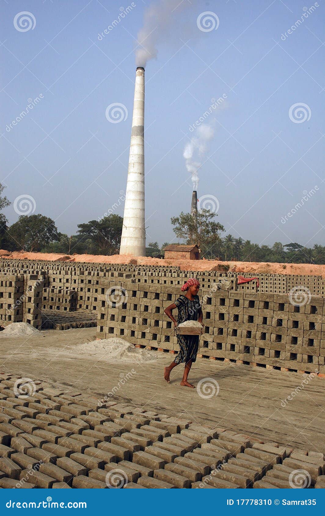 Brick Field in West Bengal-India Editorial Image - Image of worker ...