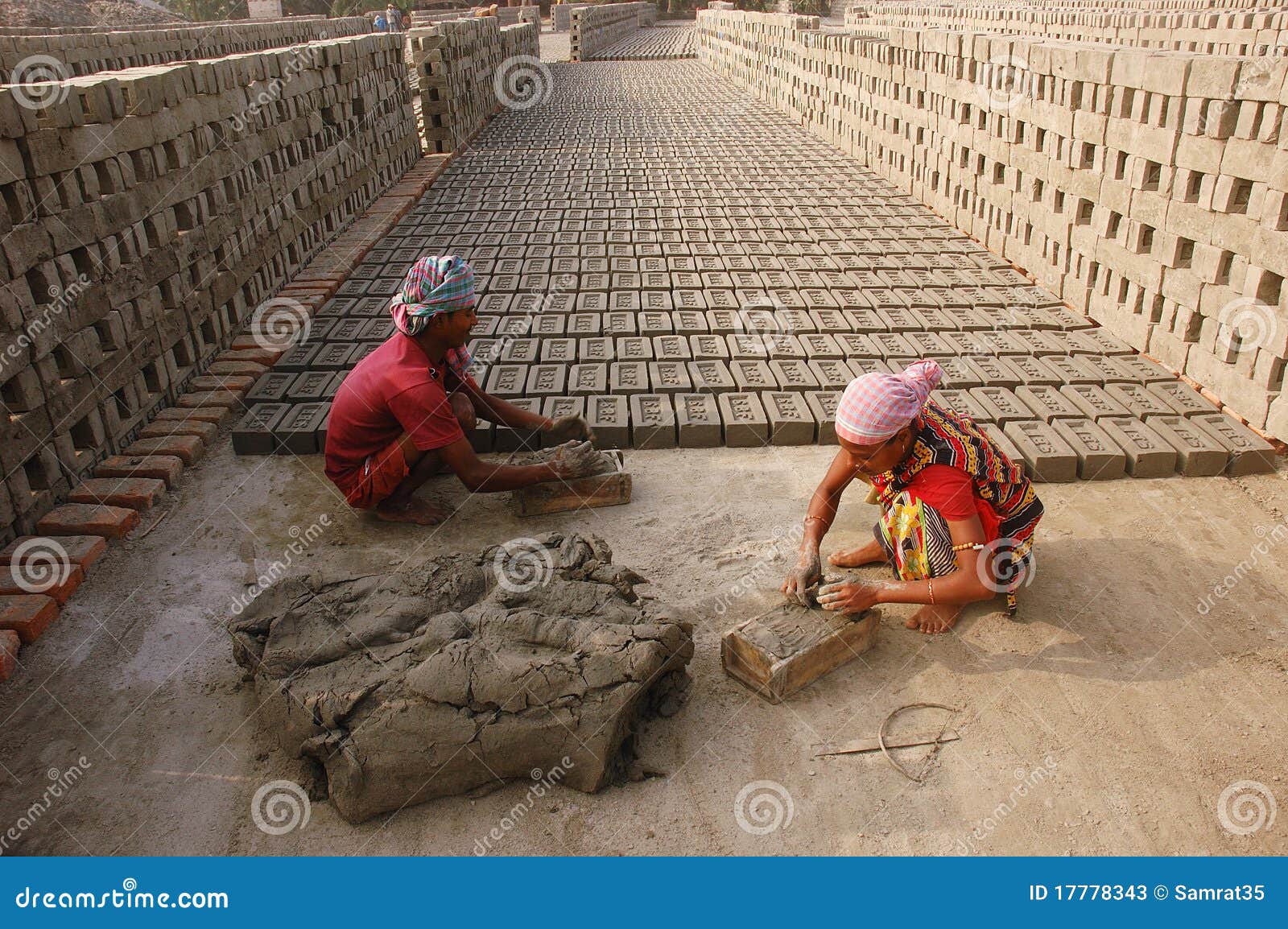 Brick Field in West Bengal-India Editorial Stock Photo - Image of brick ...