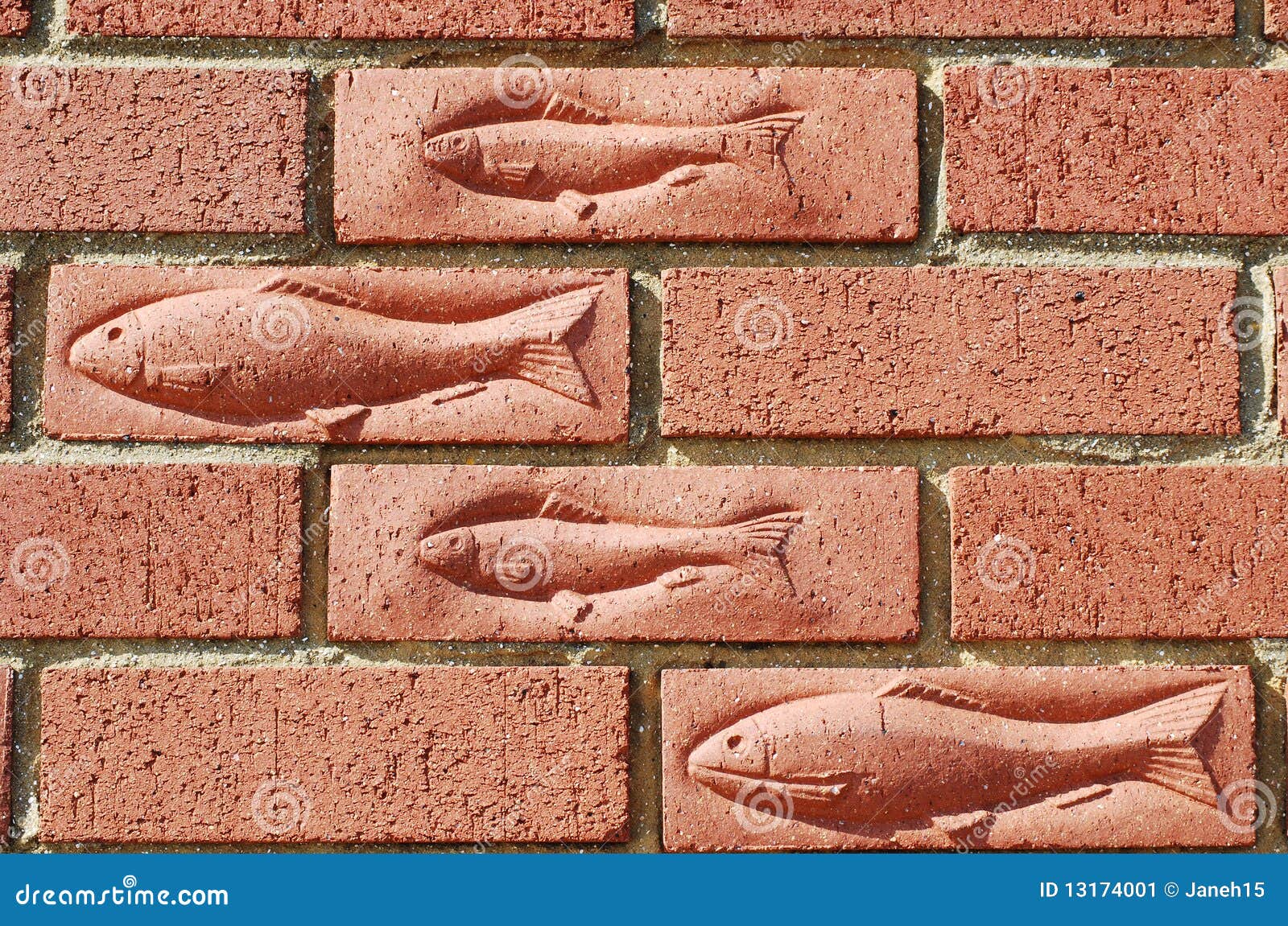 Brick fish shapes stock image. Image of fish, shapes - 13174001