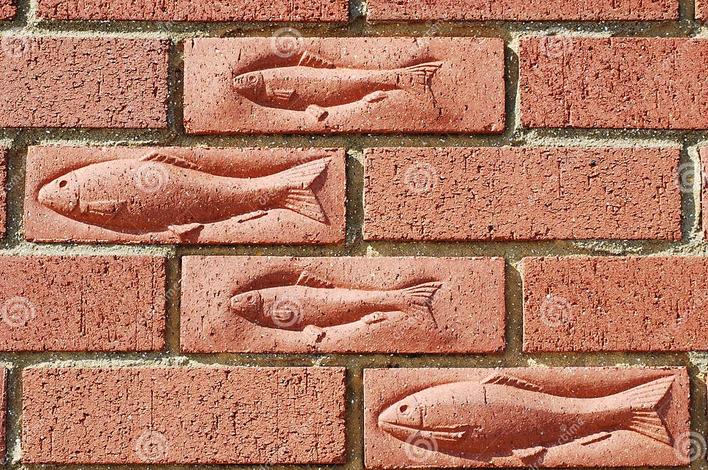 Brick fish shapes stock image. Image of fish, shapes - 13174001