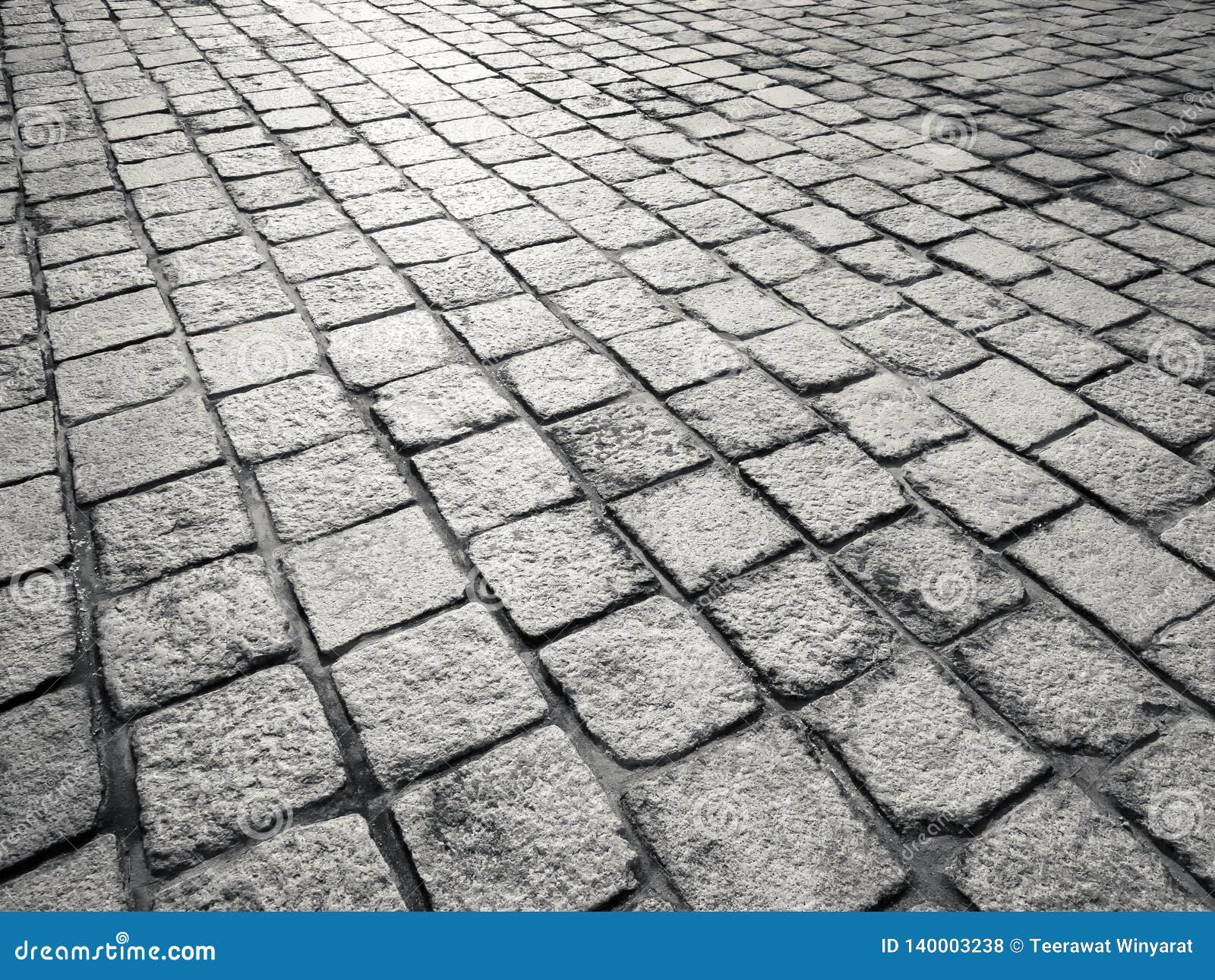 Brick Cobblestone Pattern Background Outdoor Pavement Black And White ...