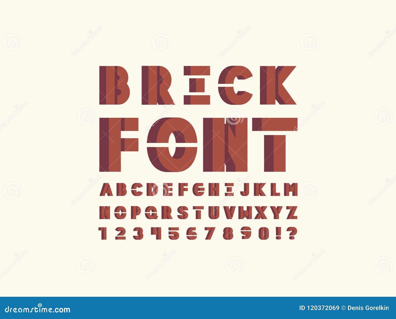 Brick Font Alphabet, Retro Game Typeface Vector Illustration ...