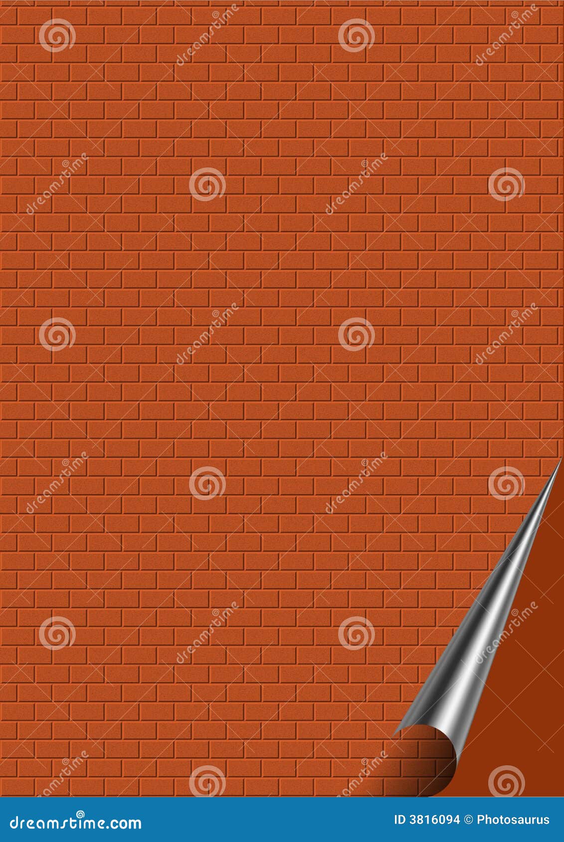 Brick Frame With Rolled Edge Picture. Image: 3816094
