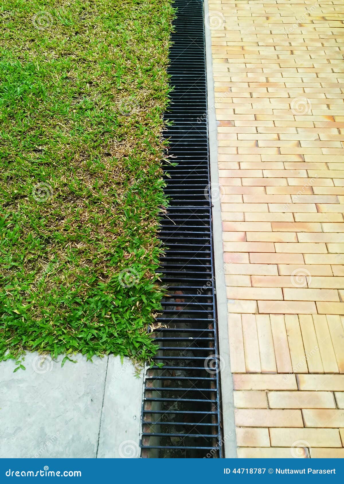 Brick and Grass Pattern Background Stock Image - Image of black, sewer ...