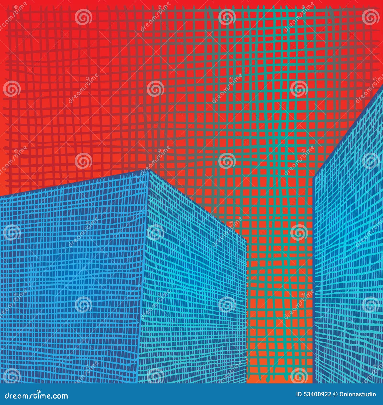 Brick Grid Abstract Composition Stock Vector - Illustration of pattern ...