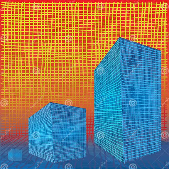 Brick Grid Abstract Composition Stock Vector - Illustration of bricks ...