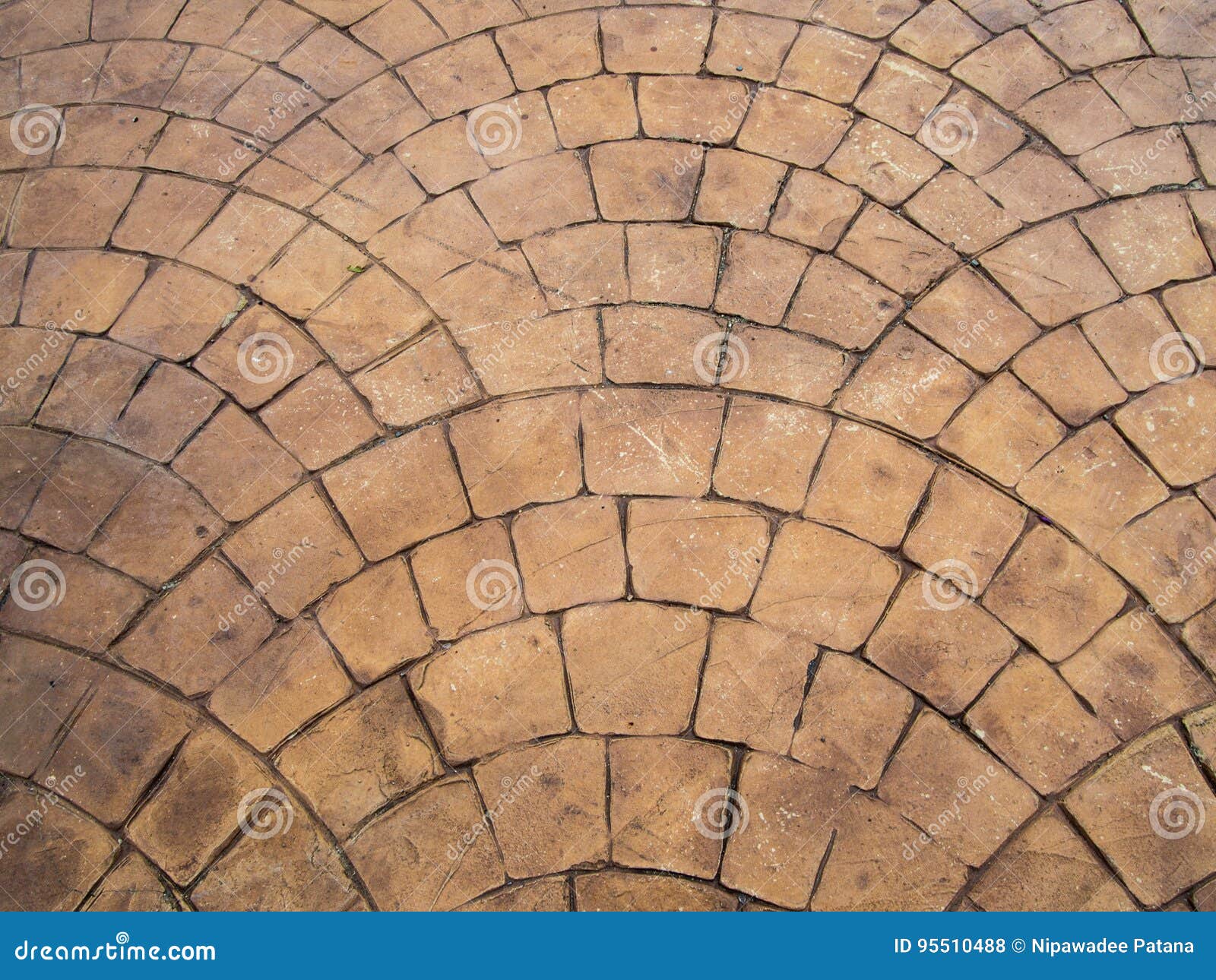 Brick ground in the park stock photo. Image of cobble - 95510488