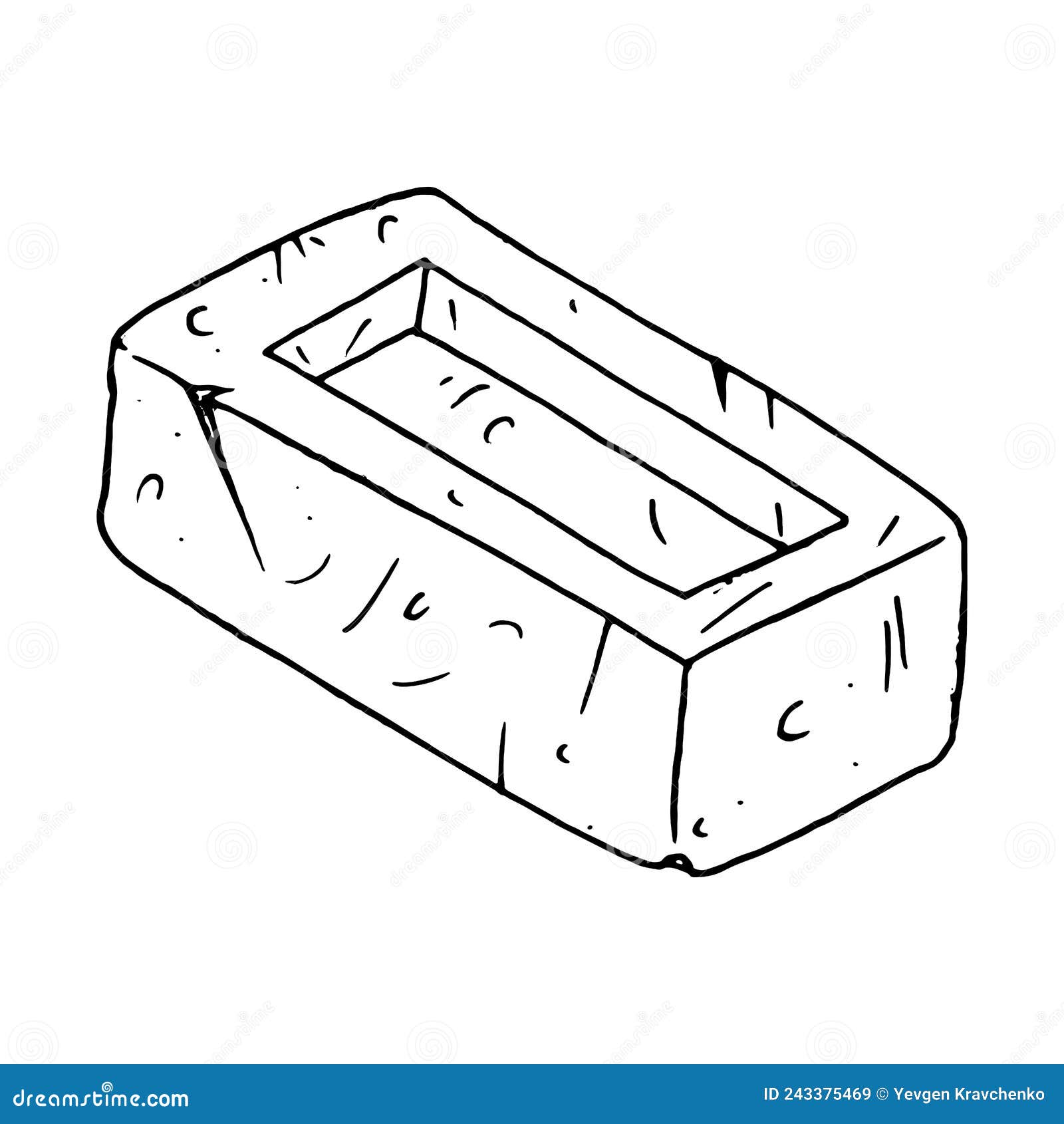 Brick Hand Drawn. Vector of Brick Building Stock Vector - Illustration ...