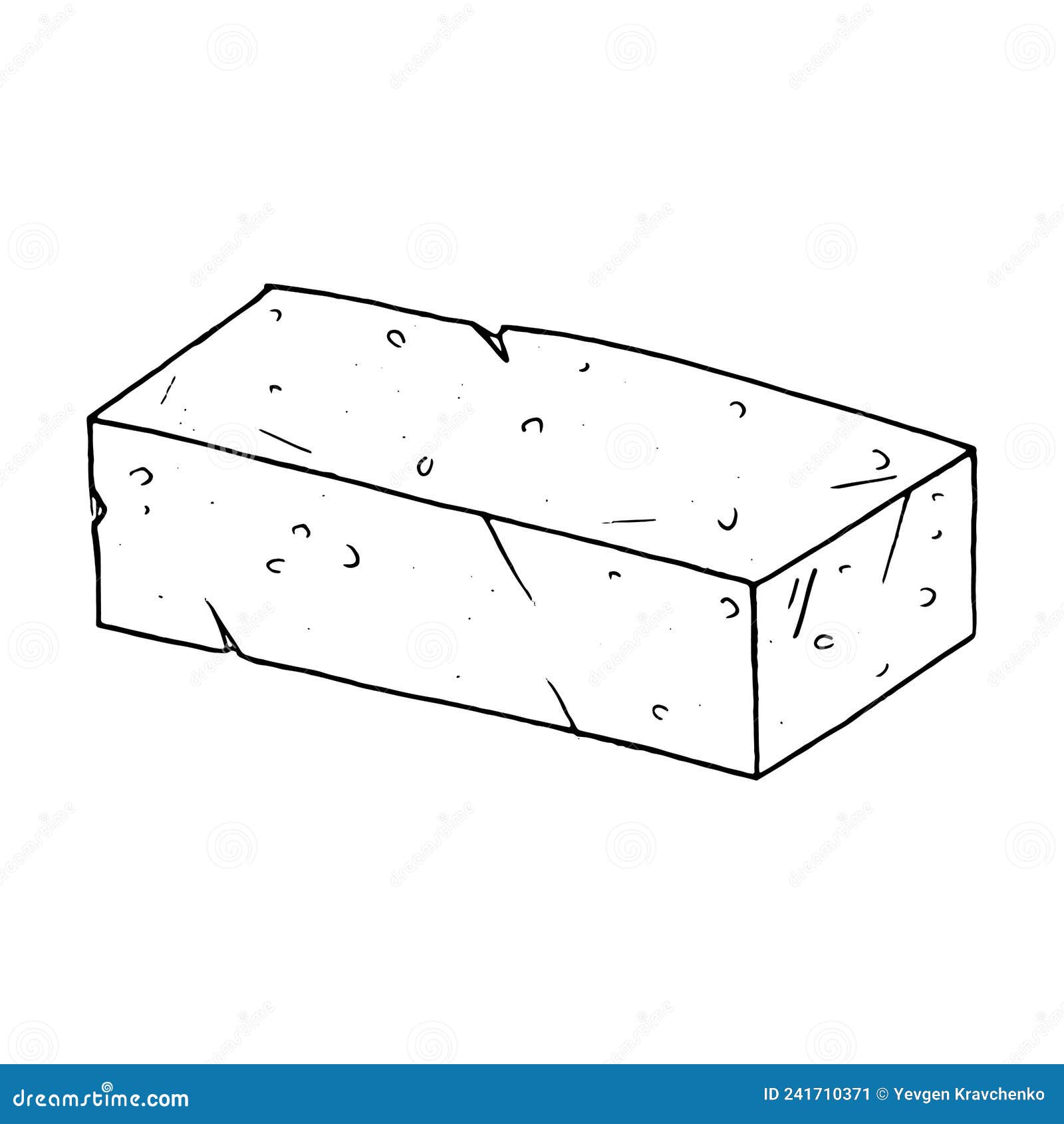 Brick Hand Drawn. Vector Illustration Stock Vector - Illustration of ...