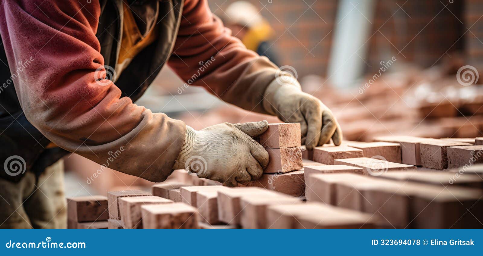 Brick Hands, Bricklayer Laying Brick, Brick Wall House, Building Walls ...