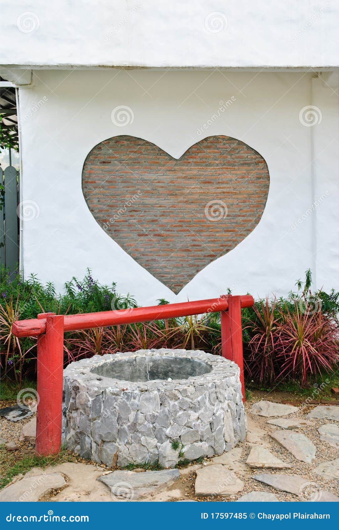 Brick Hart Wall and Old Water-well Stock Image - Image of castle ...