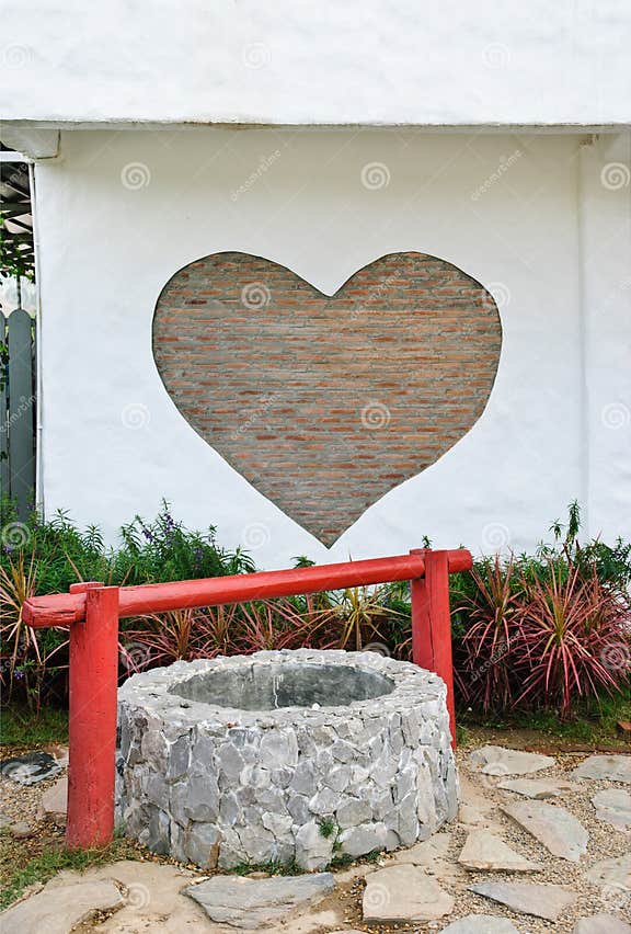 Brick Hart Wall and Old Water-well Stock Image - Image of castle ...