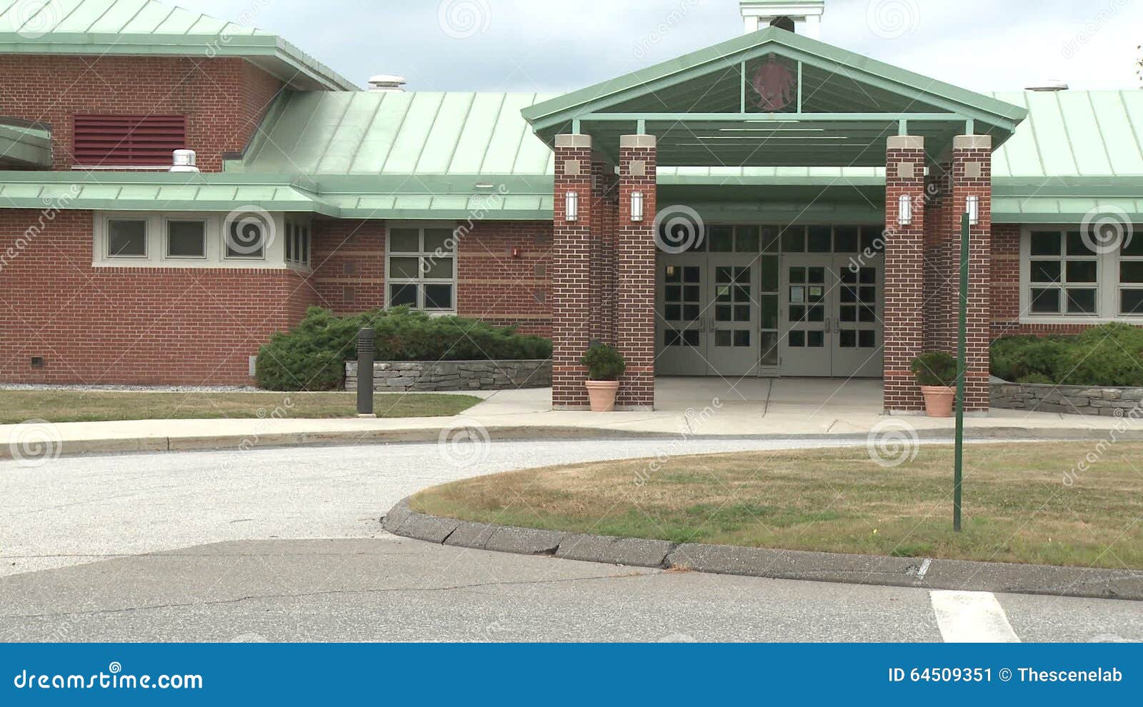 Brick High School (2 of 3) stock video. Video of education - 64509351