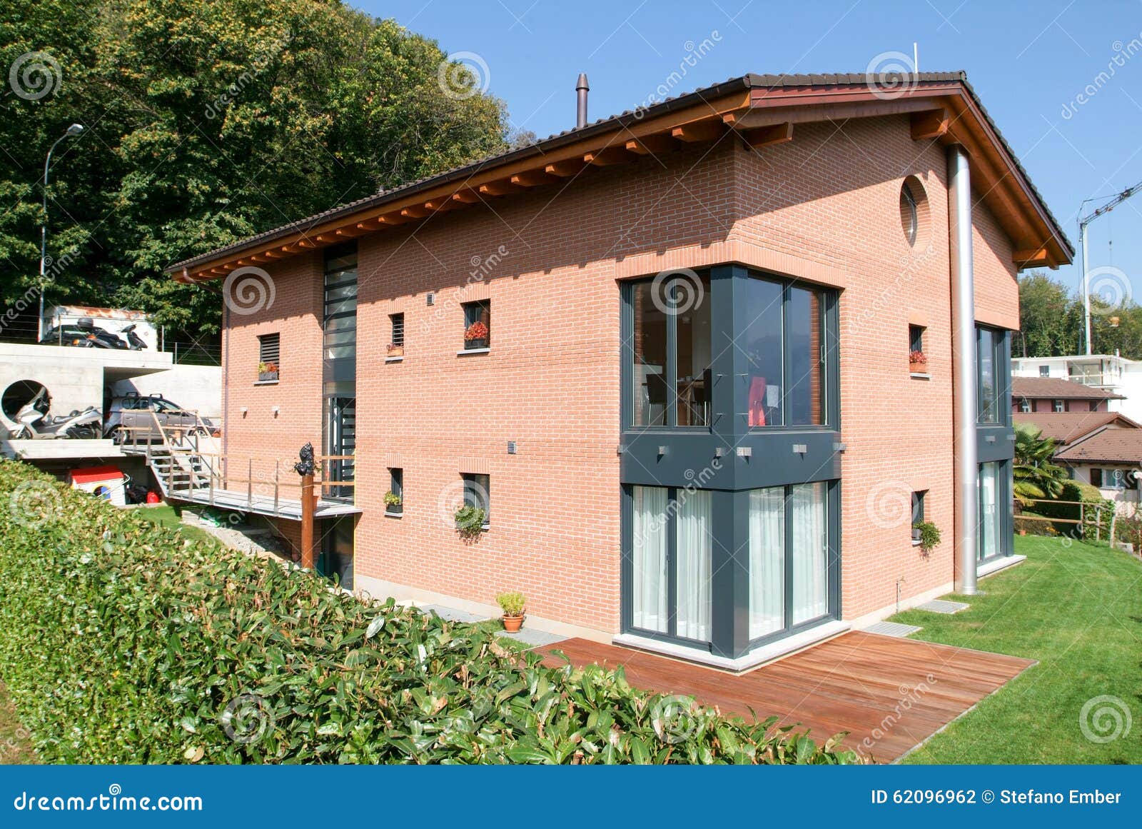 Brick house stock photo. Image of orange, block, abstract - 62096962