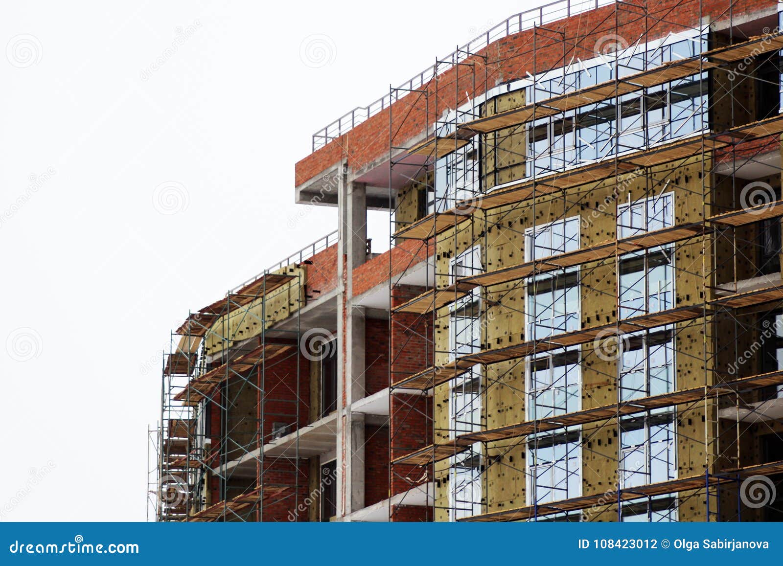 Brick House Construction Site. Building Construction Brick House ...