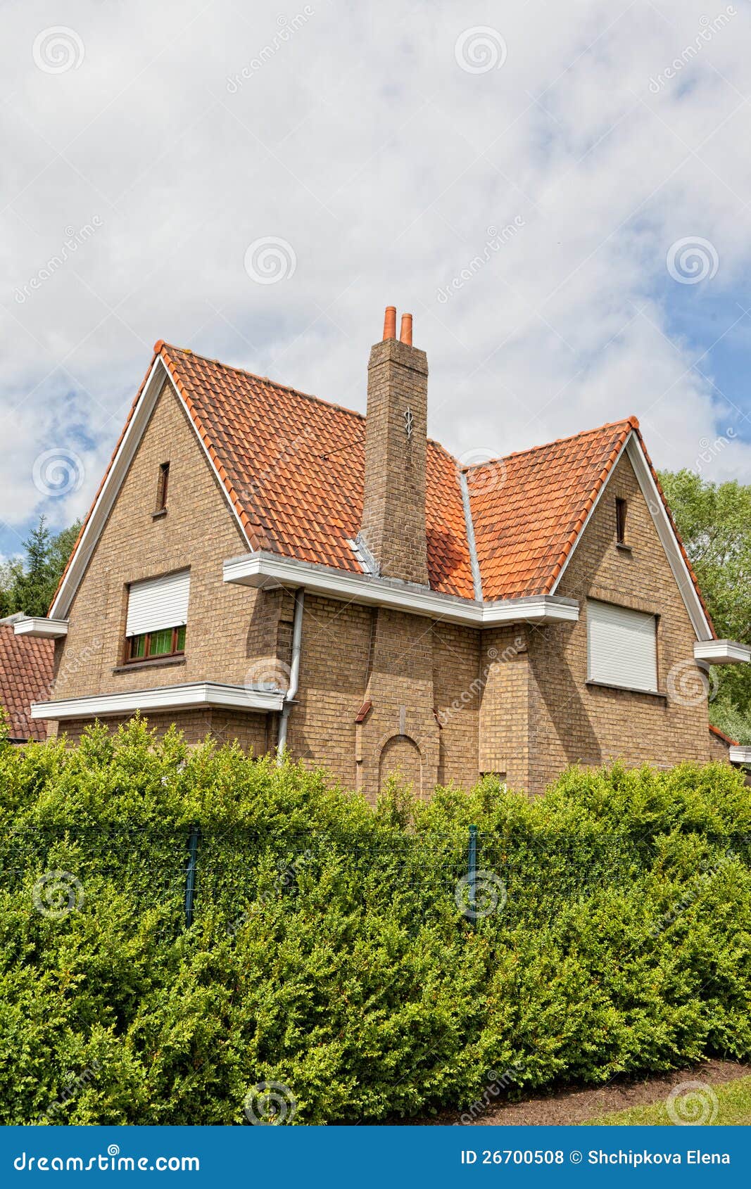 Brick House in the Dutch Style Stock Photo - Image of twostoreyed ...