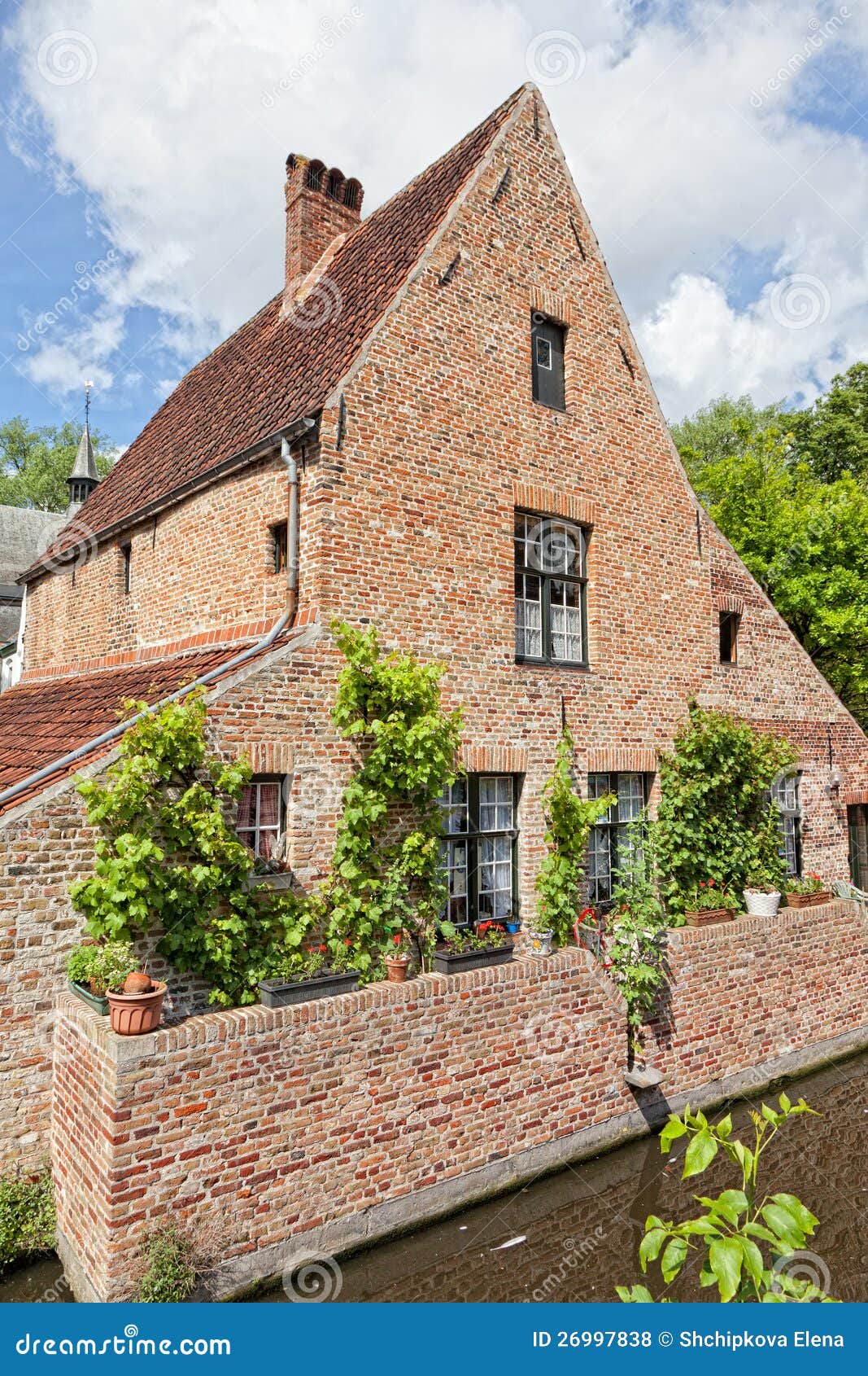 Brick House in the Dutch Style Stock Photo - Image of rural, brick ...