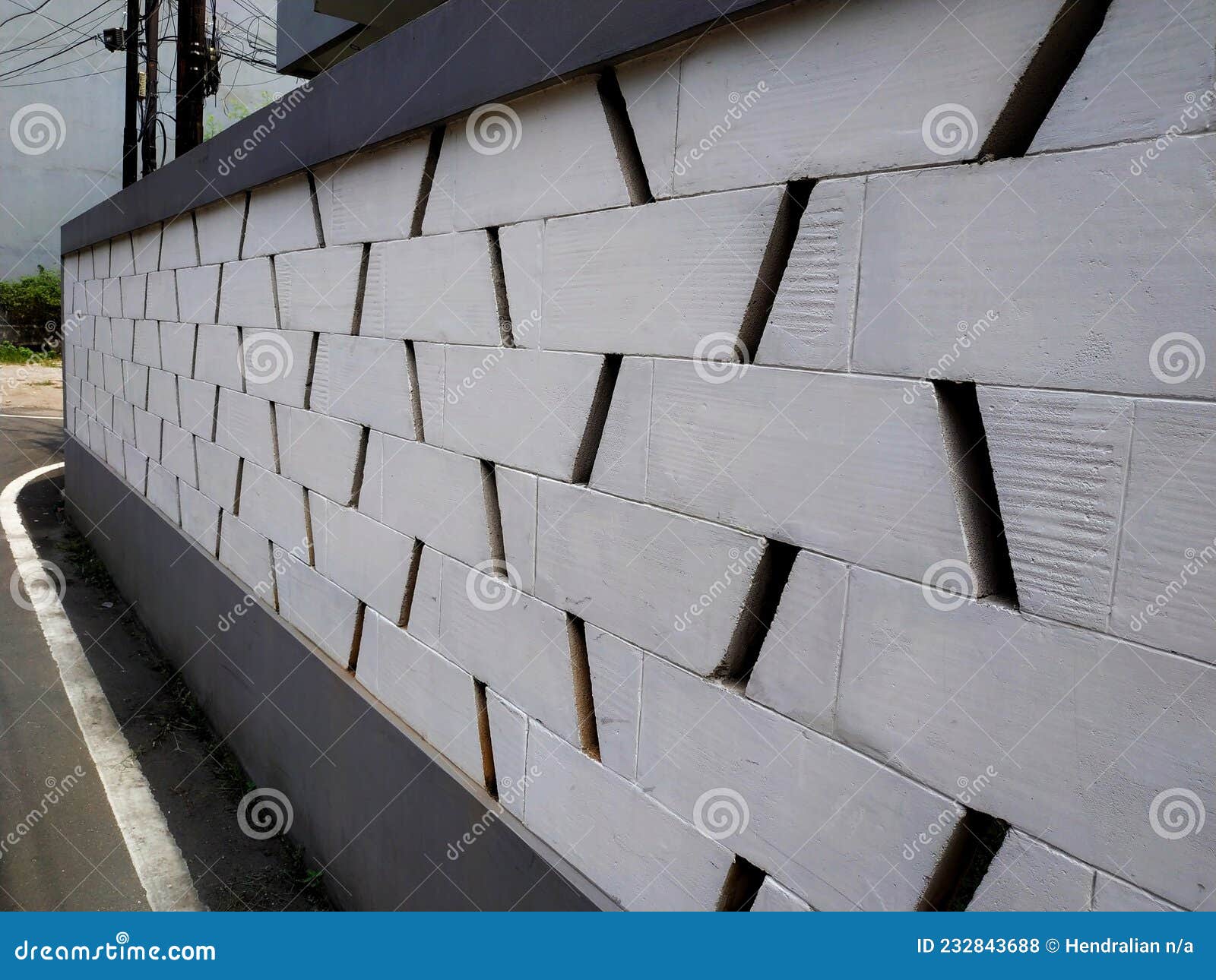 A solid brick wall house. stock photo. Image of brick - 232843688