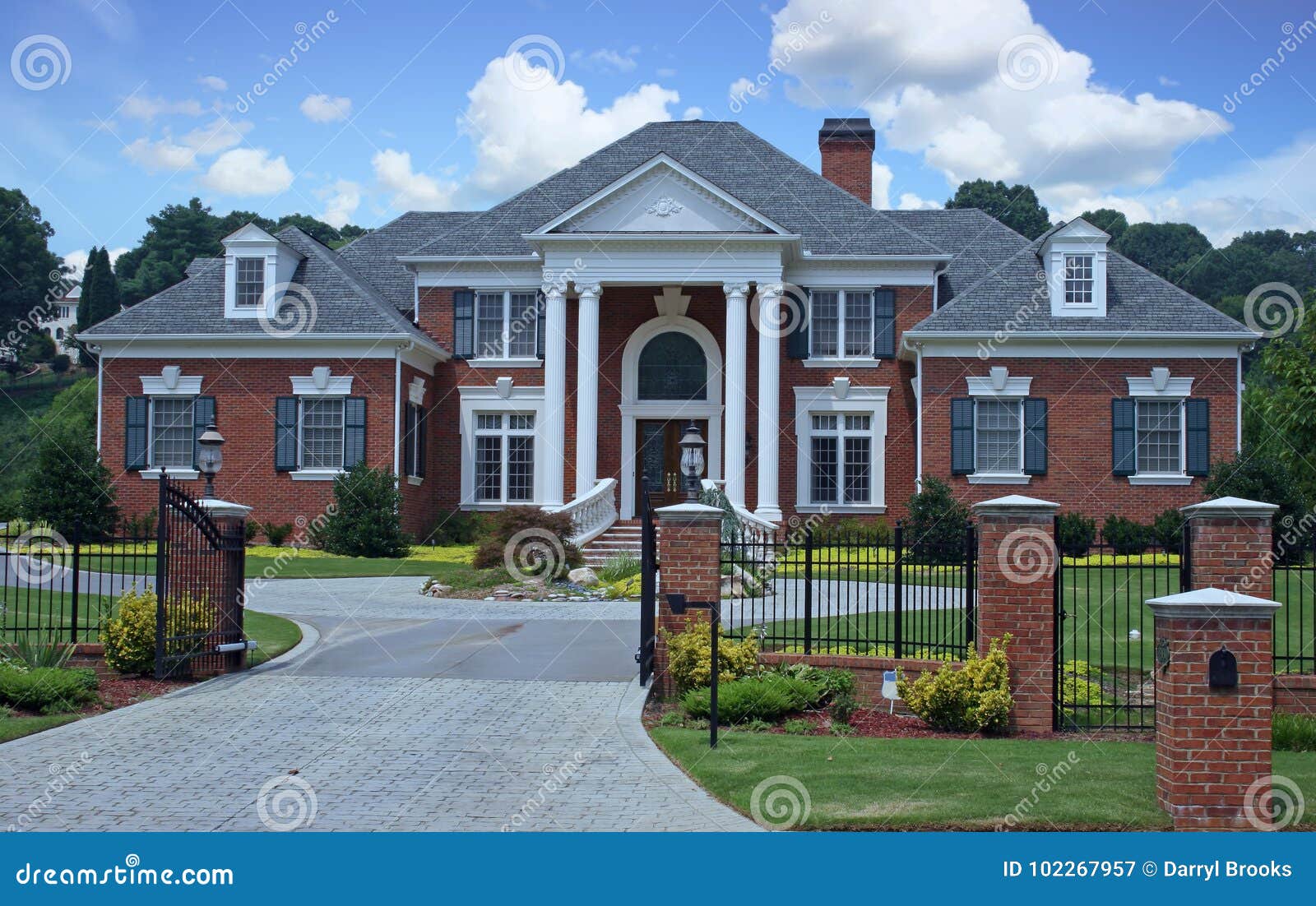 Brick House stock image. Image of home, stately, architecture - 102267957
