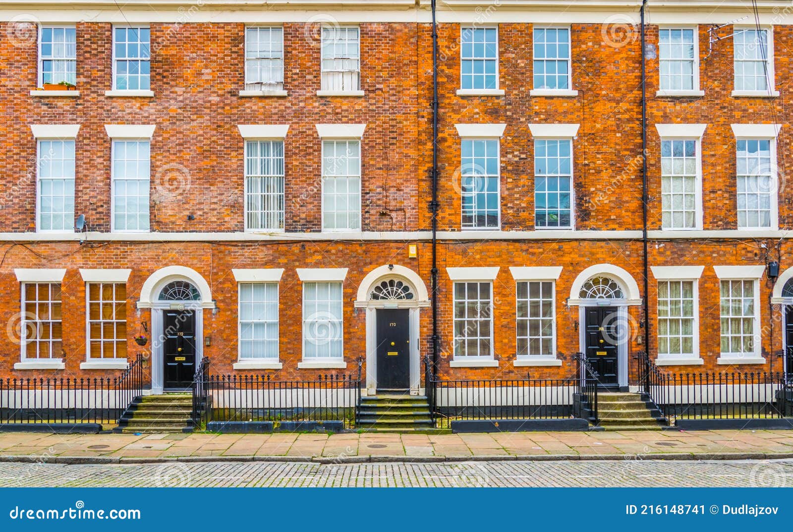 Brick Houses in Liverpool, England Stock Image - Image of living ...