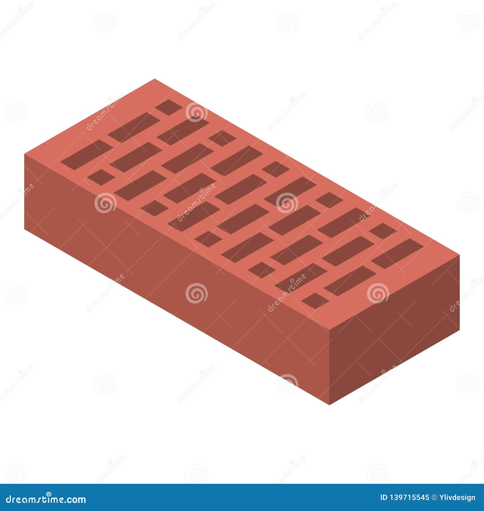 Brick Icon, Isometric Style Stock Vector - Illustration of build, icon ...