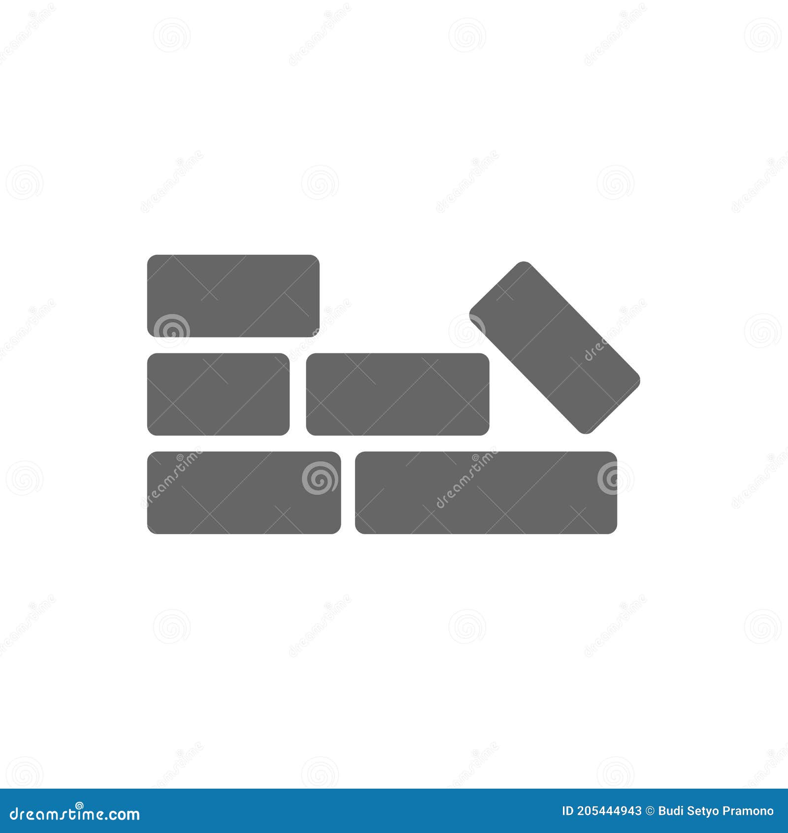 Brick Icon Vector, Construction Simple Icon Template, Illustration ...