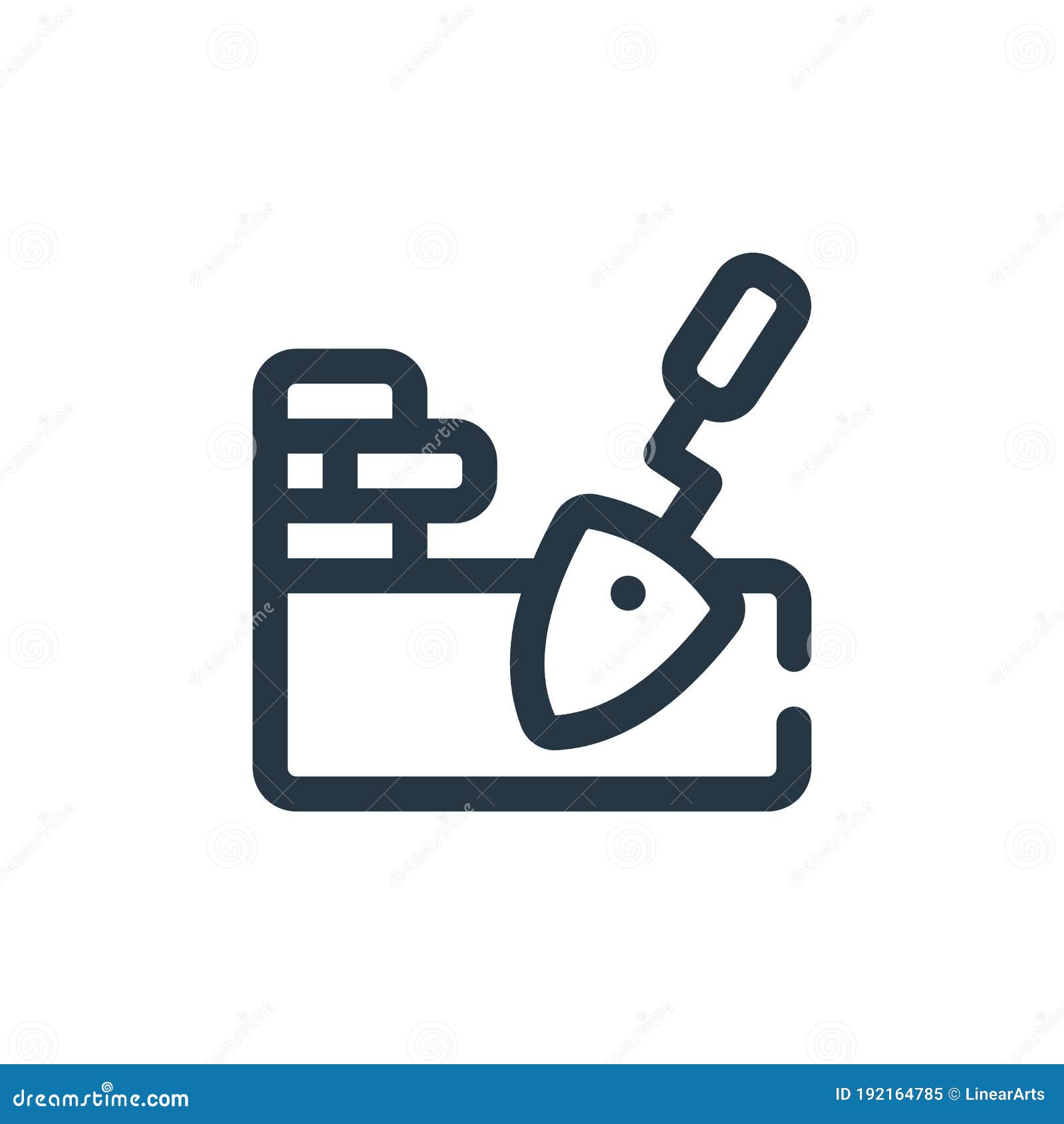 Brick Icon Vector from Labour Day Concept. Thin Line Illustration of ...