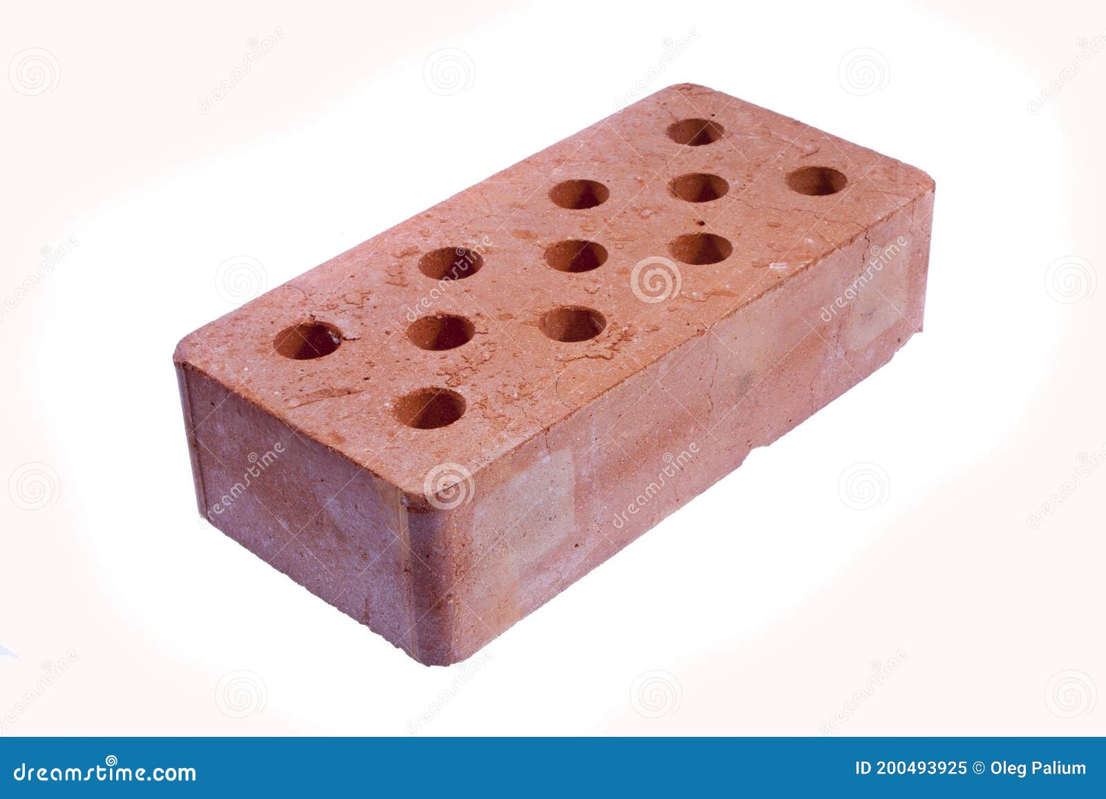 Brick Isolated on White Background Stock Image - Image of retro ...